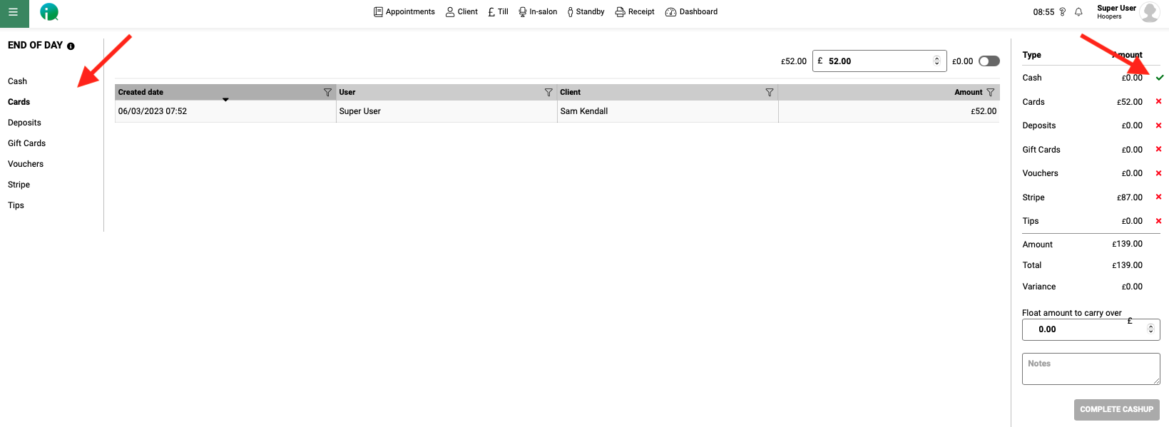 How to Cash-up with IQ Pay