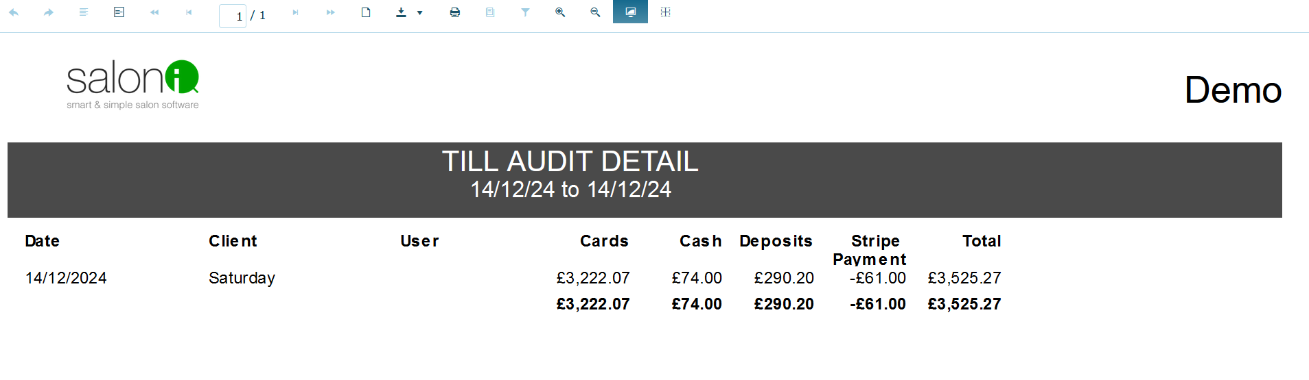 Till Audit By Date